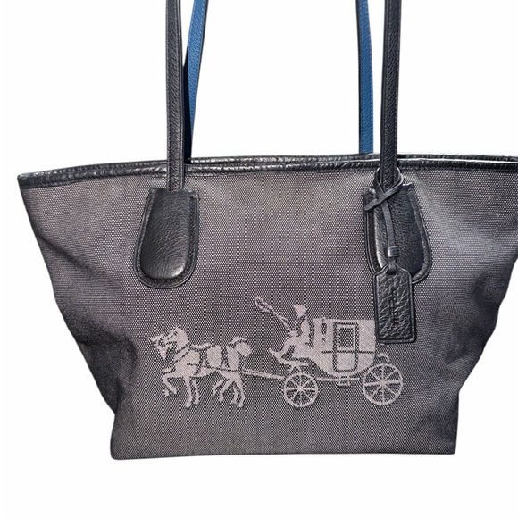 Coach | Bags | Coach Horse Carriage Denim City Zip Tote Bag With Blue ...